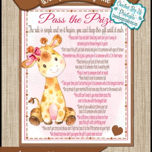 Giraffe Baby Shower Games Printable Game Bundle Package Baby Giraffe ...