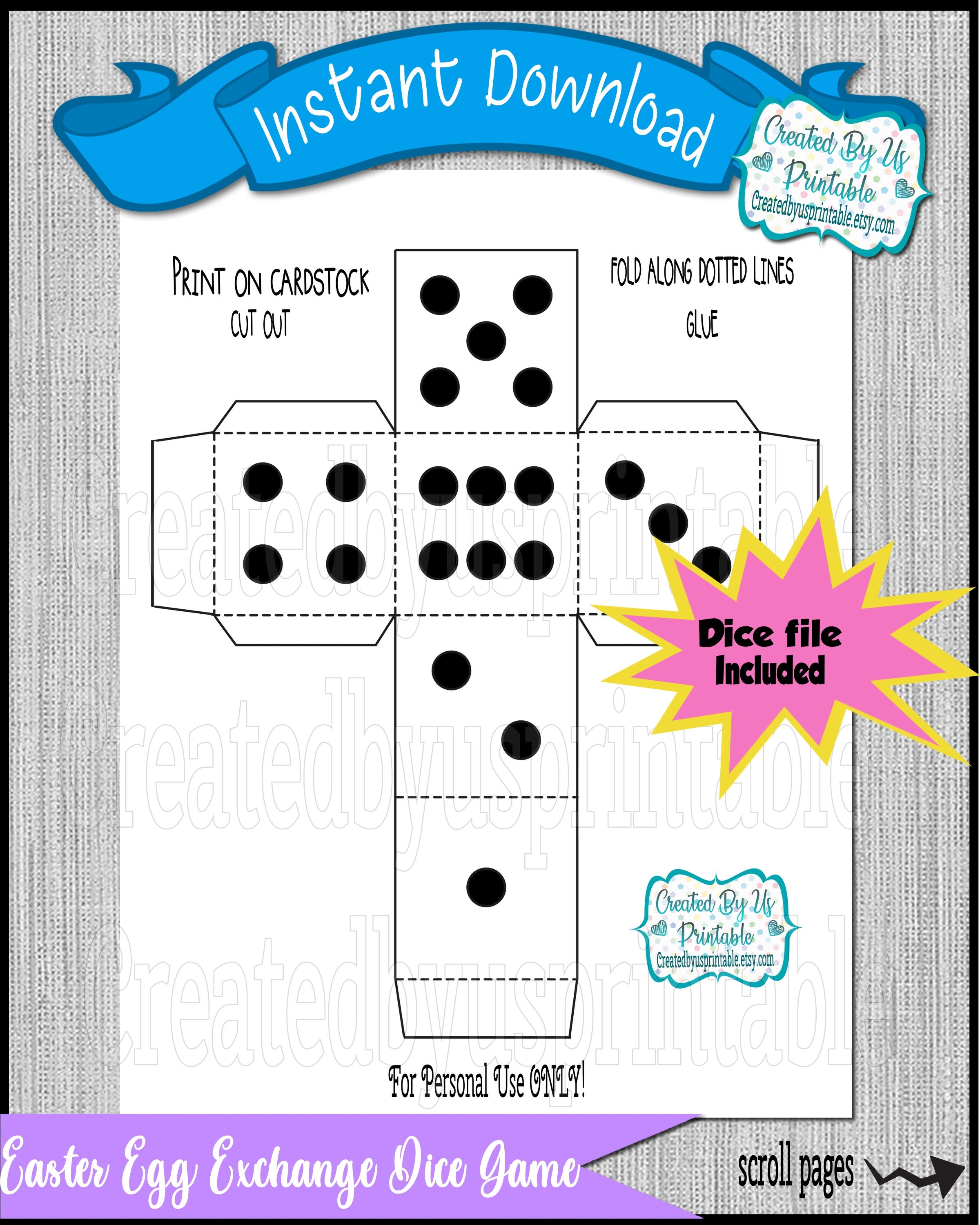 Easter Egg Exchange Dice Game Easter Party Game School Easter Activity ...