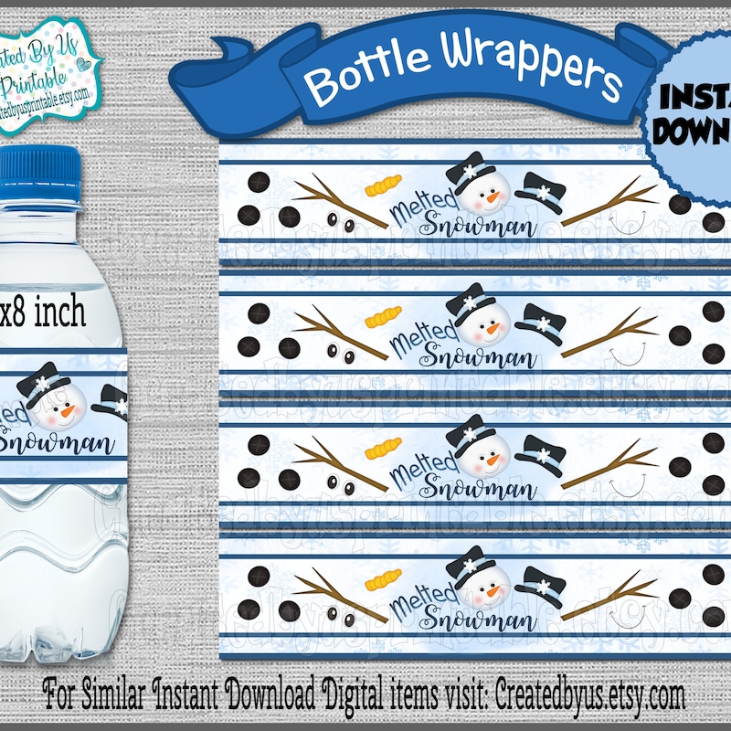 Snowman Labels - Etsy