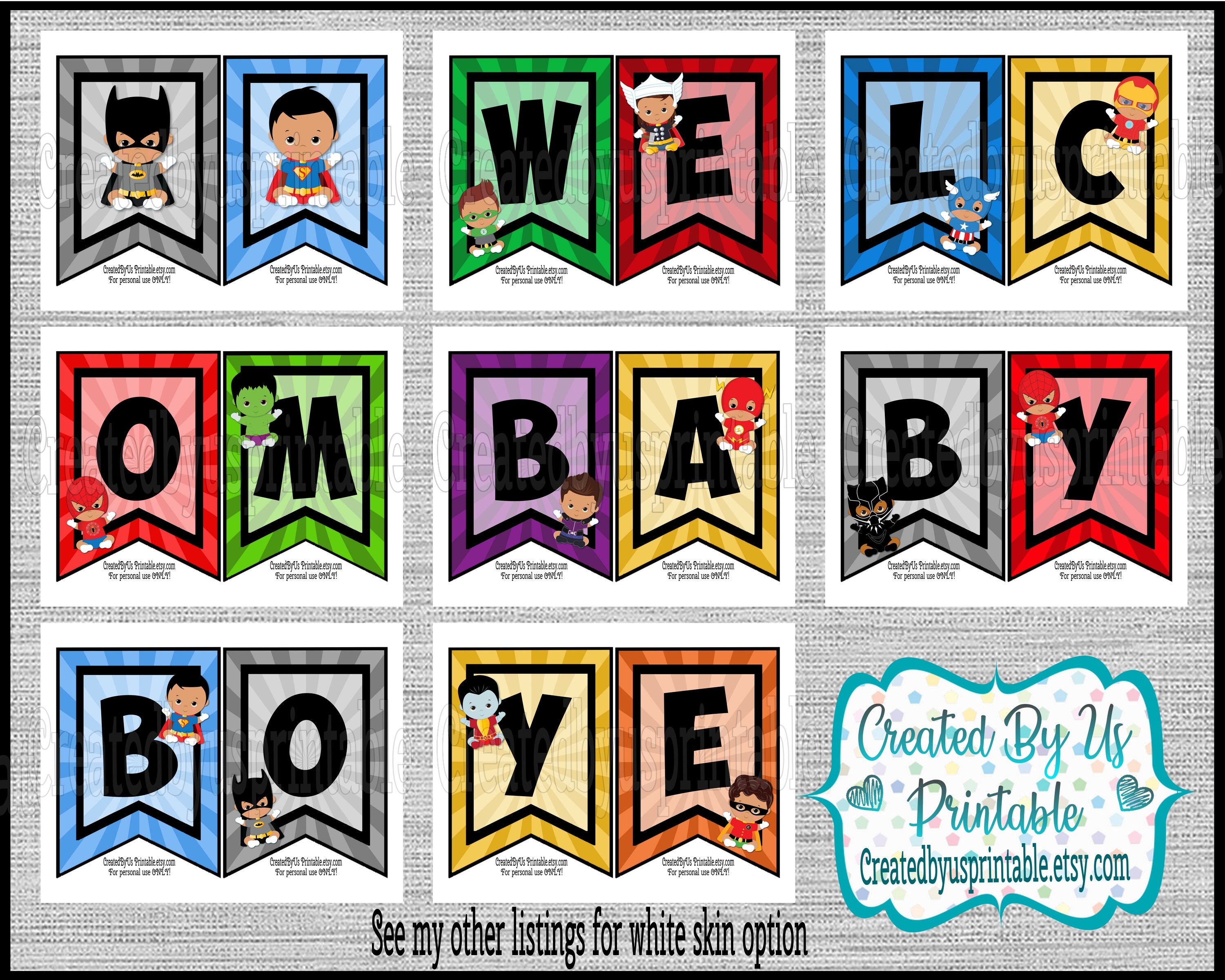 Baby Superhero Welcome Banner Baby Boy Banner Super Hero - Etsy Canada