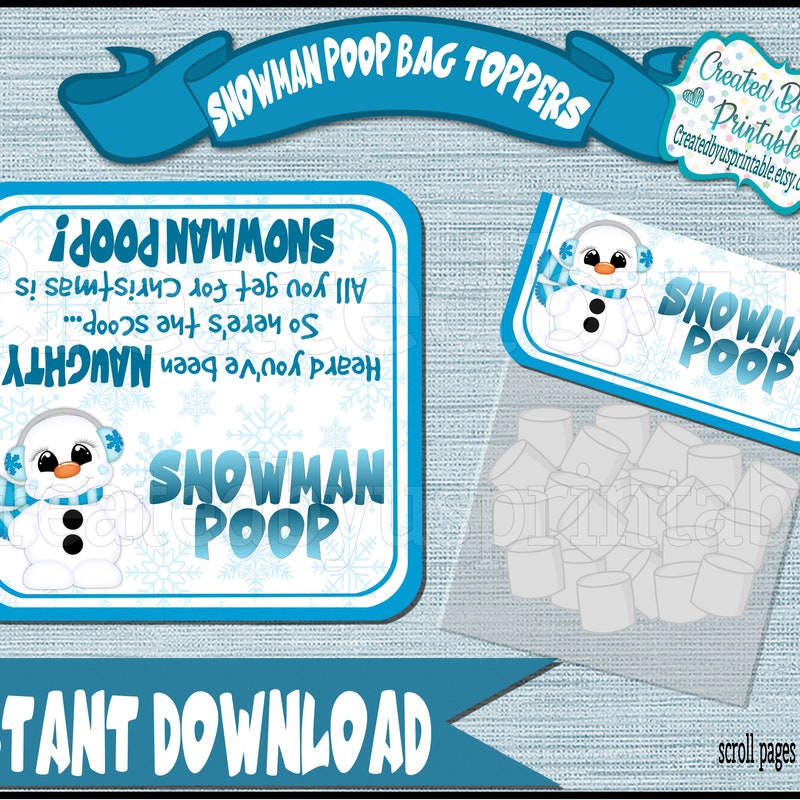 Snowman Poop Bag Topper - Etsy