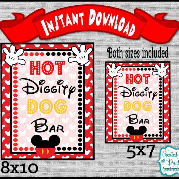 Hot Diggity Dog Bar Signs - Etsy