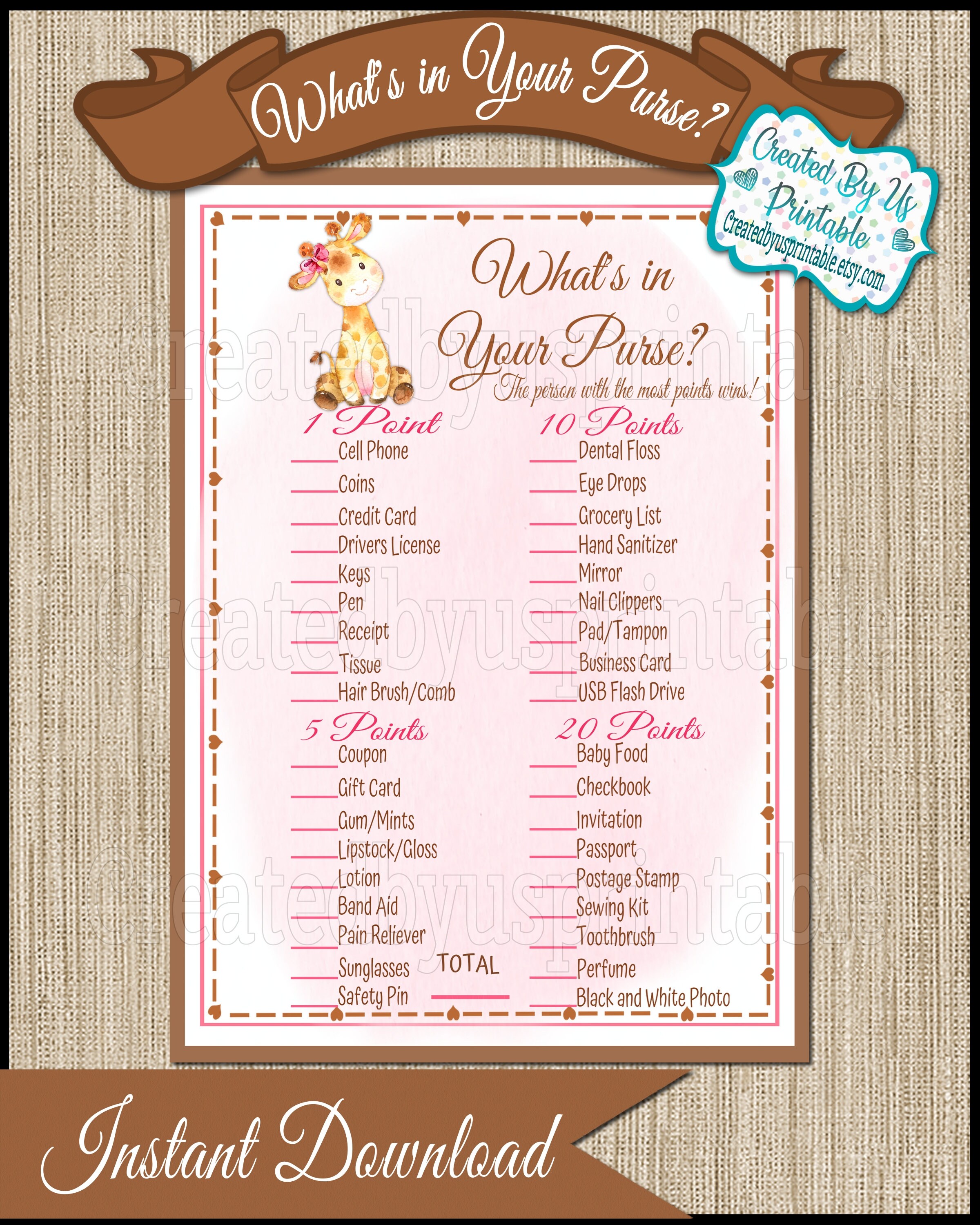 Giraffe Baby Shower Games Printable Game Bundle Package Baby - Etsy