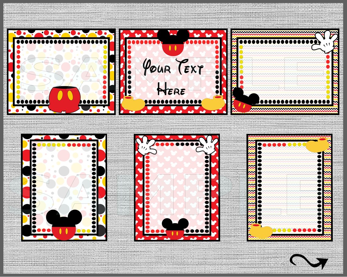 INSTANT DOWNLOAD Mickey Signs EDITABLE Mickey 8x10 Sign | Etsy