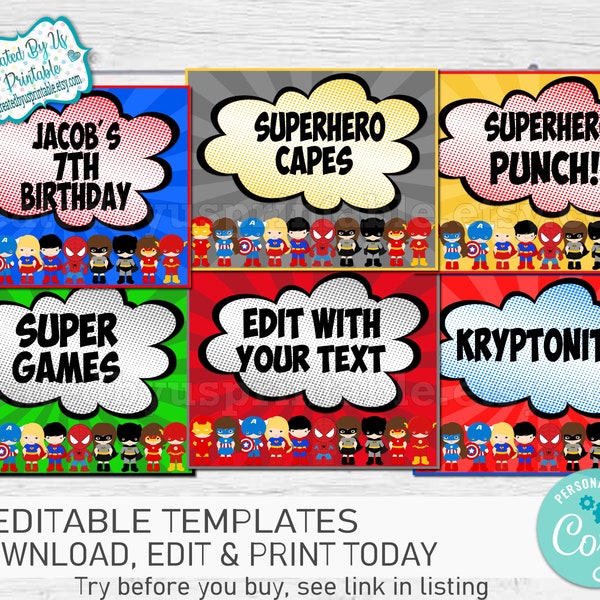 Superhero Sign - Etsy