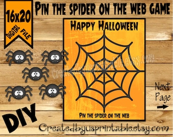 Pin Spider on the Web Game - Etsy