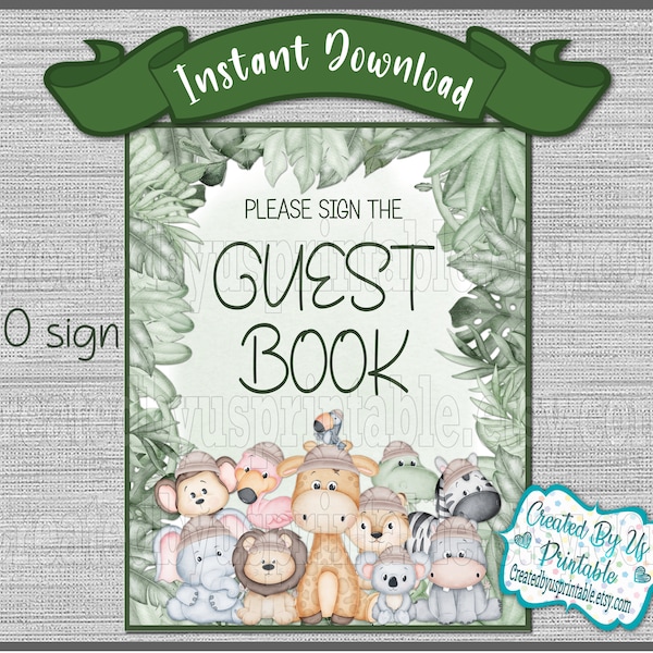 Wild One Guest Book - Etsy