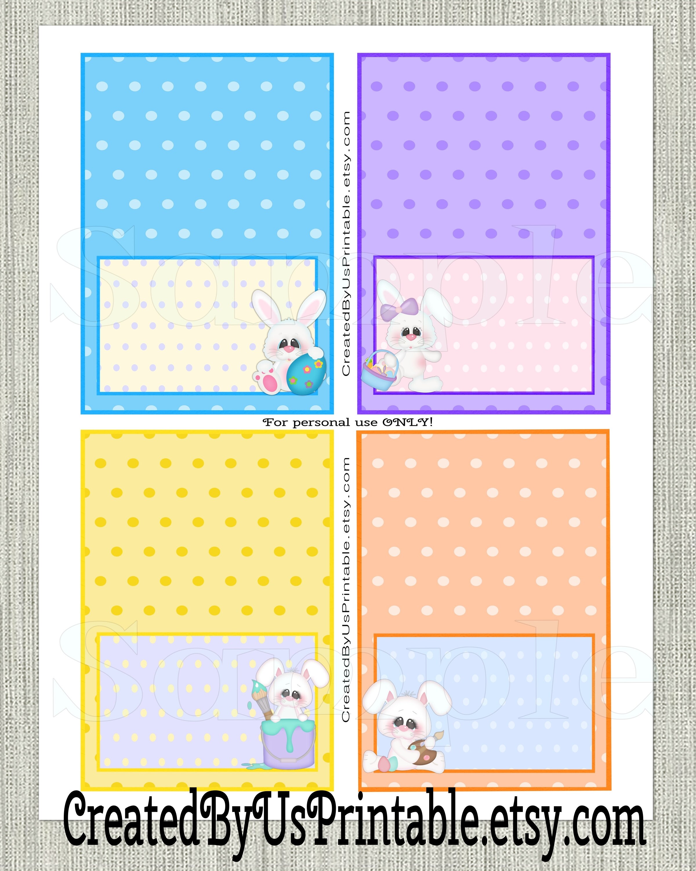 INSTANT DOWNLOAD Easter Food Tent Card EDITABLE Easter Bunny Place ...