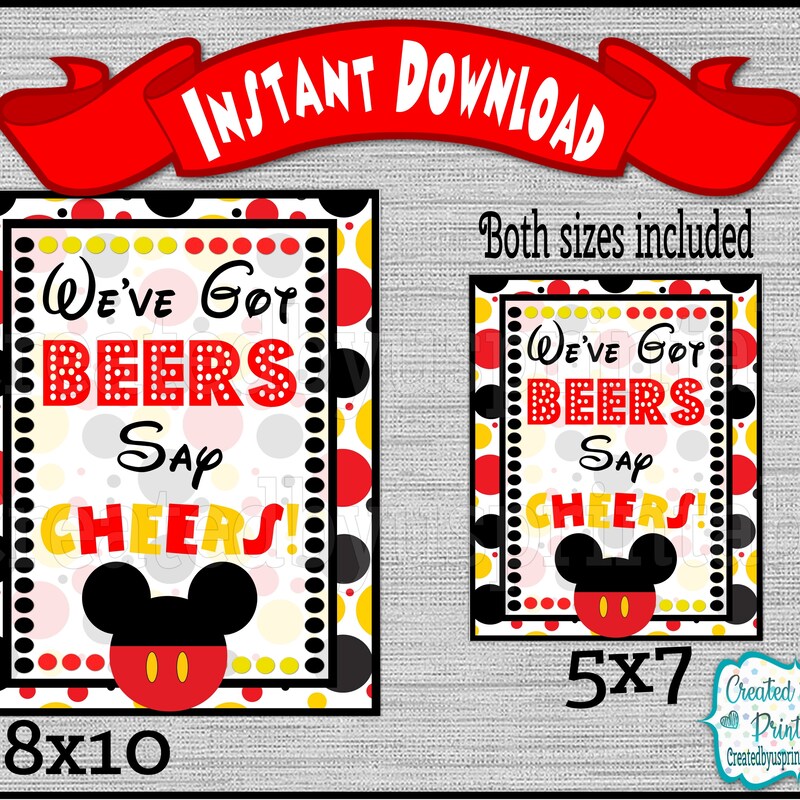 Mickey Beer Svg - Etsy
