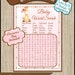 Giraffe Baby Shower Game Girl Giraffe Word Search Game Card - Etsy