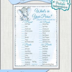 Elephant Baby Shower Games Printable Game Bundle Package Baby Elephant ...