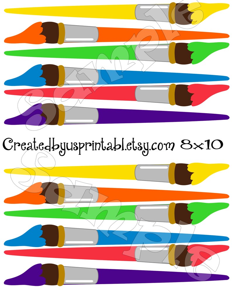 Pin the Paintbrush Party Game, Art Birthday (digital Download) - Etsy