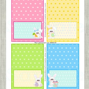 INSTANT DOWNLOAD Easter Food Tent Card EDITABLE Easter Bunny Place ...