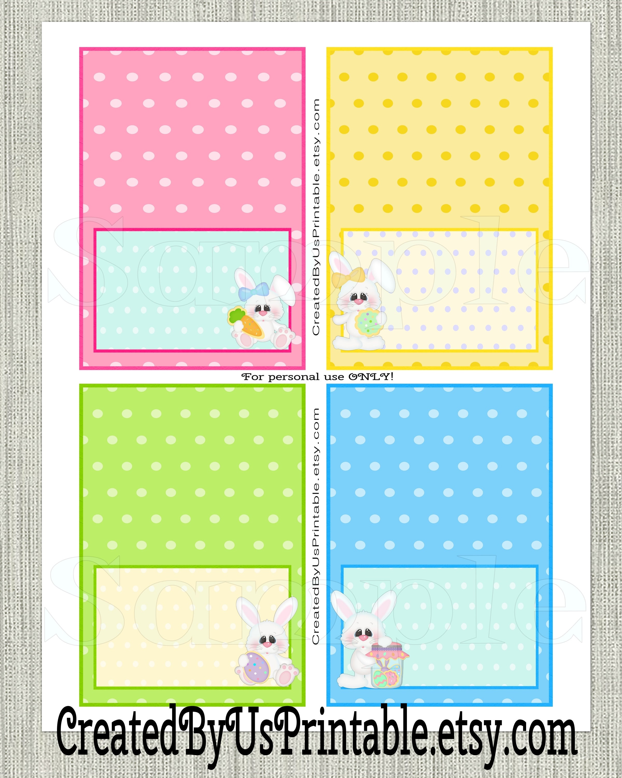 INSTANT DOWNLOAD Easter Food Tent Card EDITABLE Easter Bunny Place ...