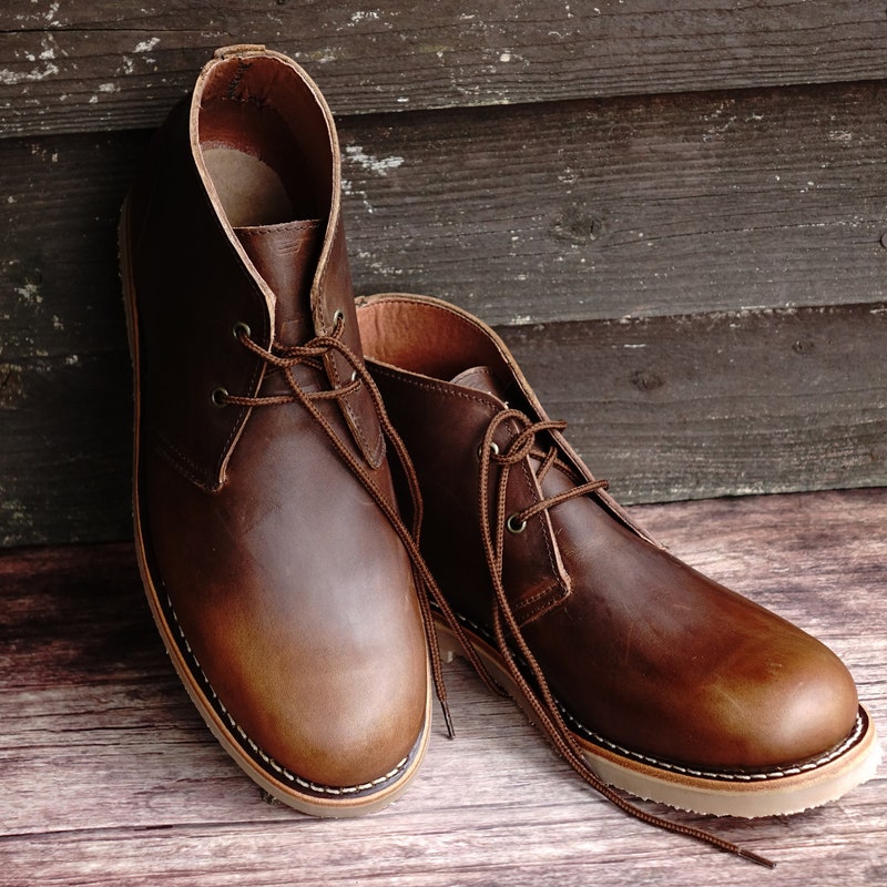 Red Chukka Boots - Etsy