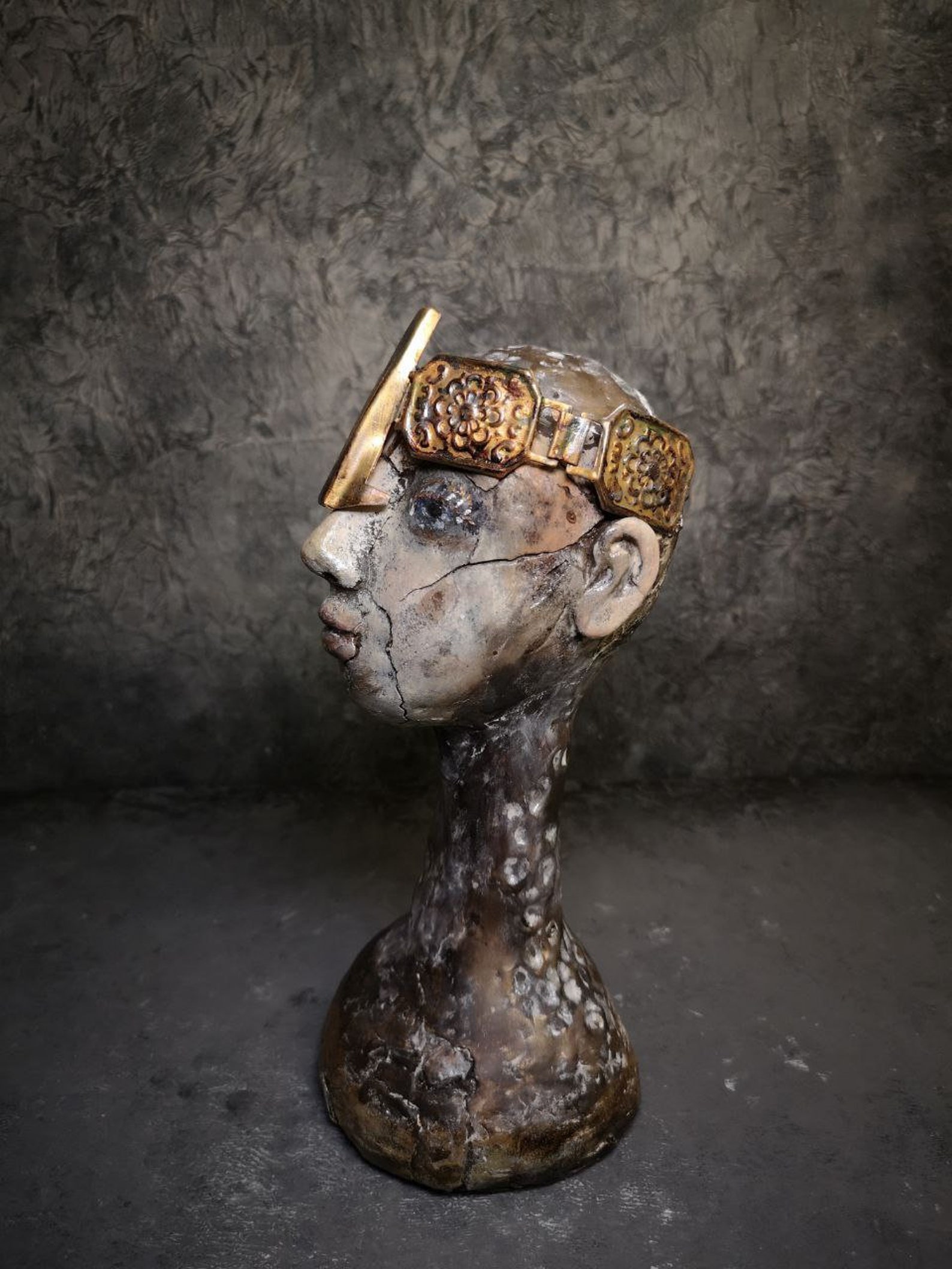 Unusual Bust Vintage Sculpture Fantasy Art Creative Bust New Modern Art ...