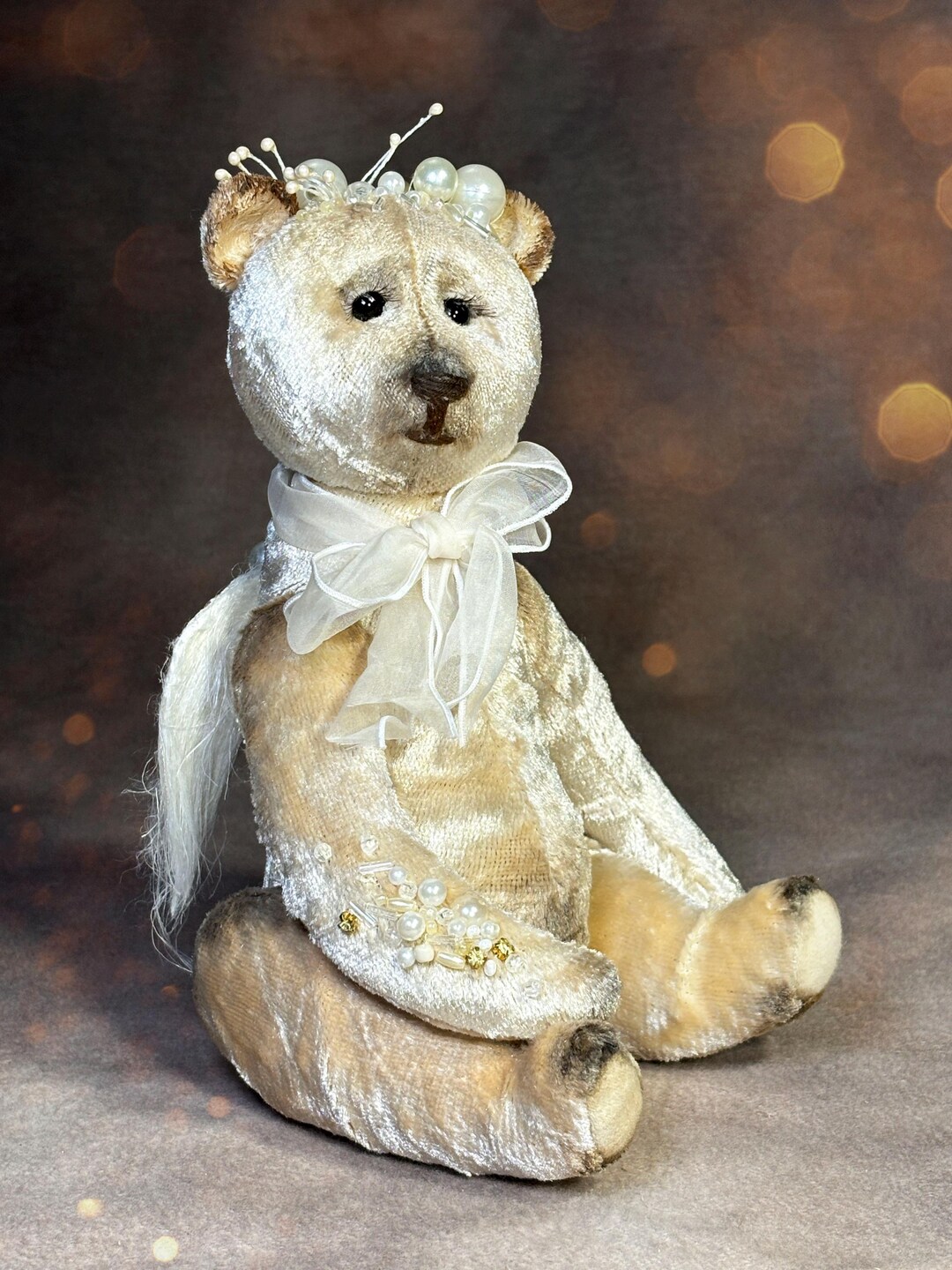 Handmade Teddy Bear Angel - Artist Teddy Bear With Wings - OOAK Teddy ...