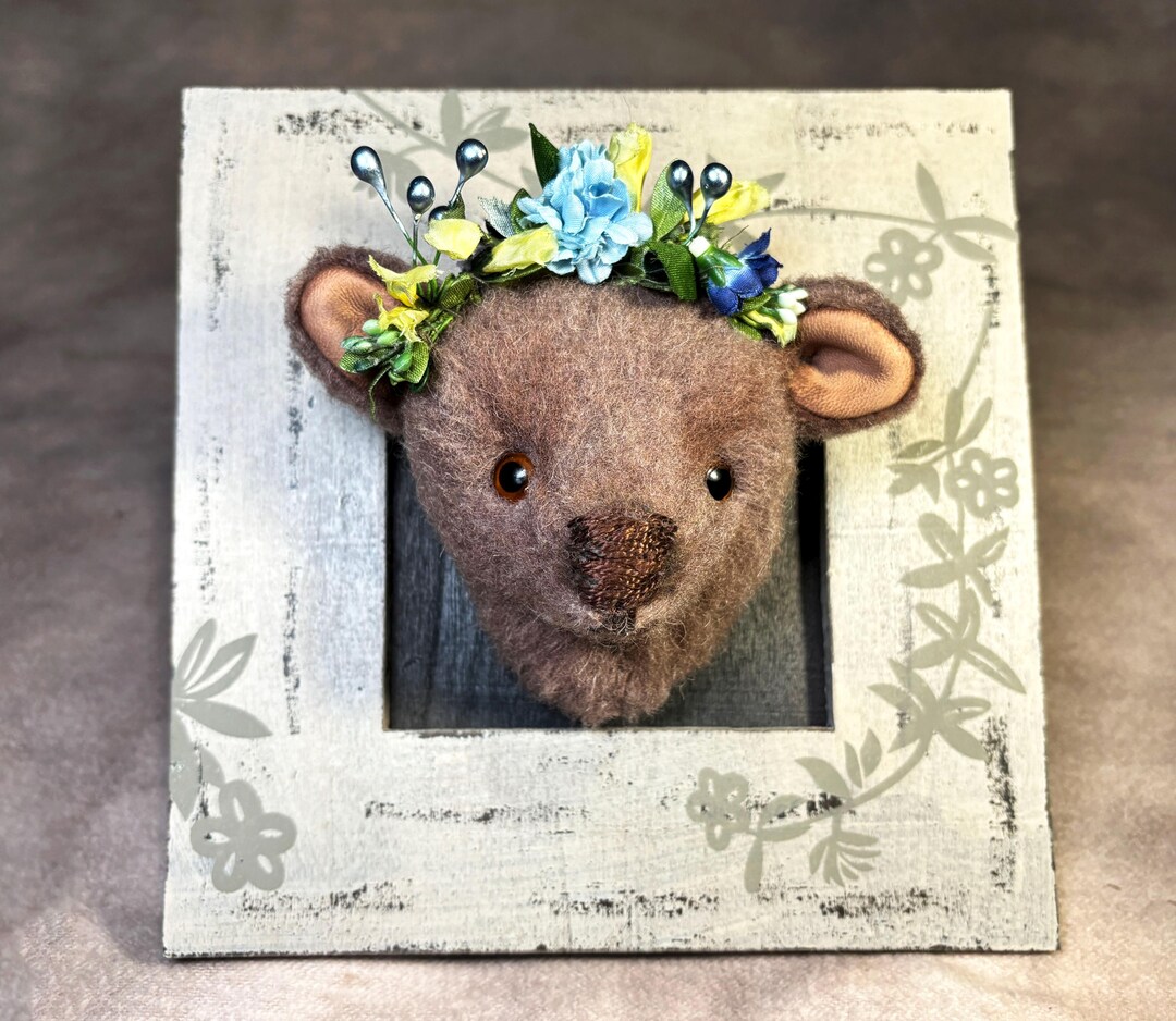 3D Teddy Bear Head Wall Hanging - Nursery Wall Decoration - 3D Teddy ...