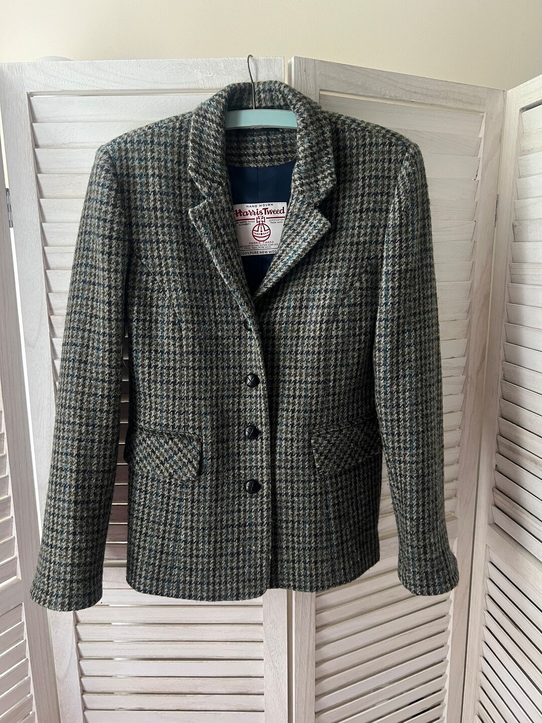 Vintage Eliz Scott Ladies Harris Tweed Jacket UK 8/10 Country Clothing ...
