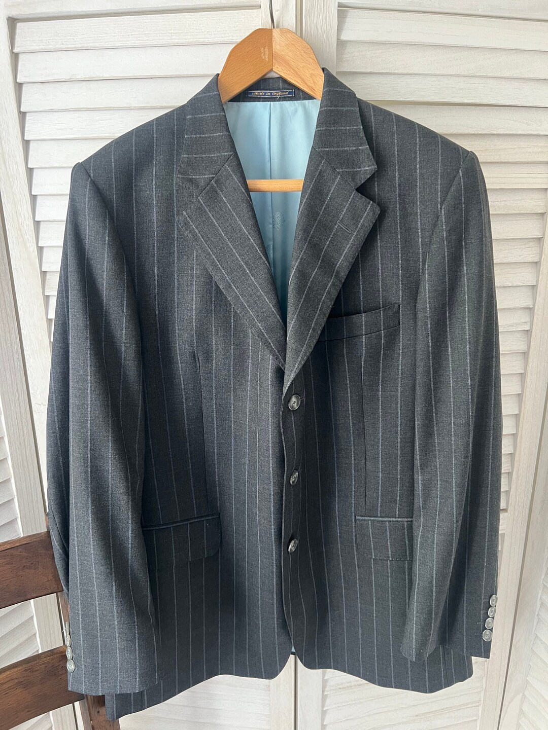 Vintage Crombie Pinstripe Jacket Plus Free Matching Trousers. 90 ...