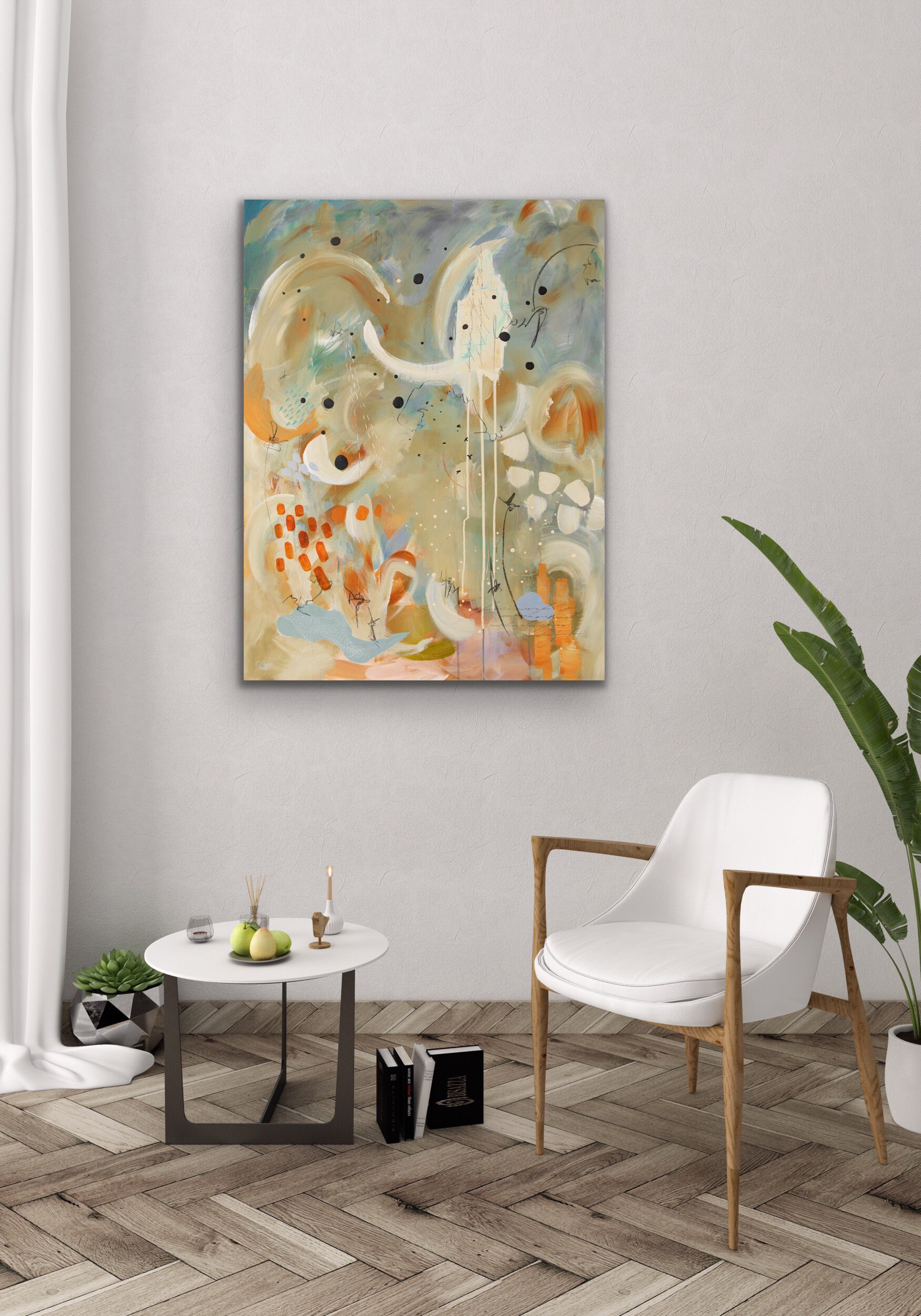 North of the 55th parallel Abstract painting on canvas | Etsy