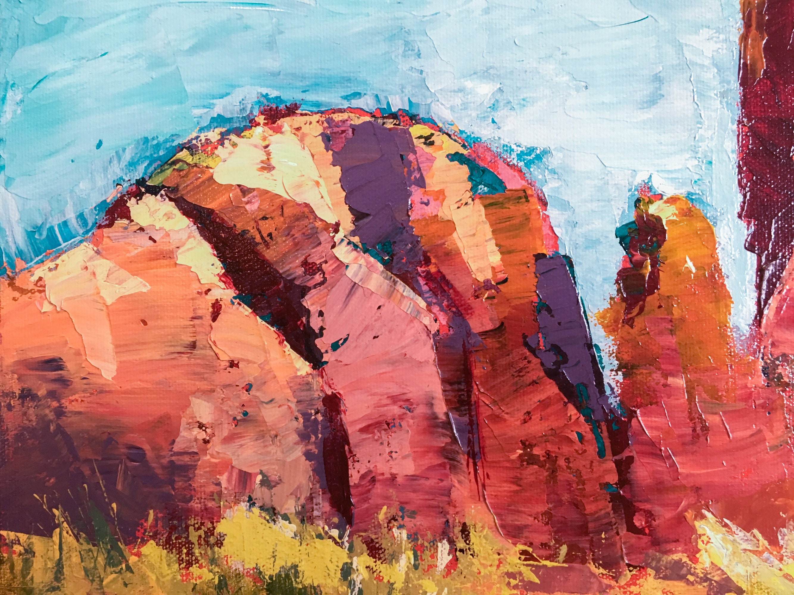 Buy Monument Valley Abstract Painting, Contemporary Art, Acrylic on ...