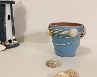 Nautical flower pot | Etsy