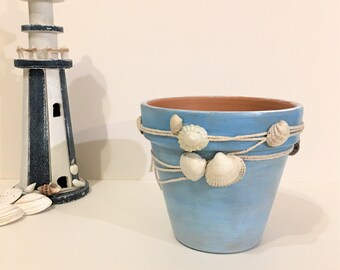 Nautical flower pot | Etsy