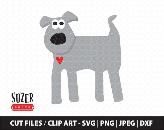 Mutt Dog SVG Design Happy Dog With Heart SVG Puppy Dog SVG - Etsy