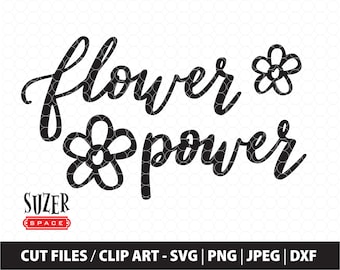 Flower Power Stencil Svg - Etsy
