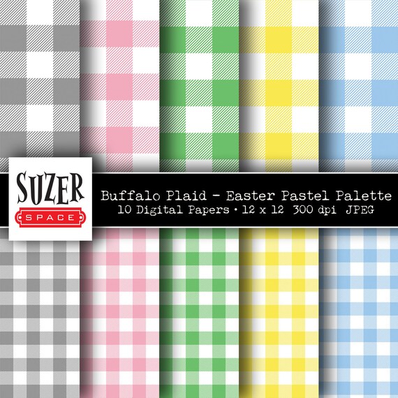Materials Plaid Digital Paper Buffalo Check Instant Download Printable ...