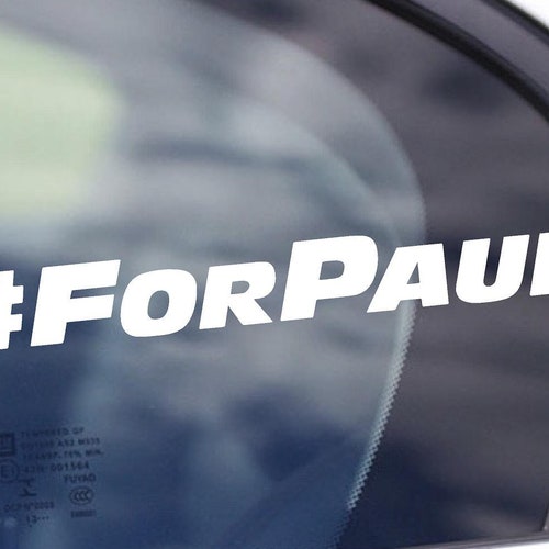 PAUL WALKER One Last Ride Car Window Bumper Vinyl Decal - Etsy