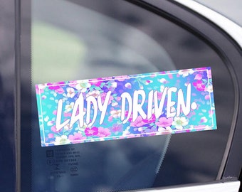 Lady Driven Sticker - Etsy