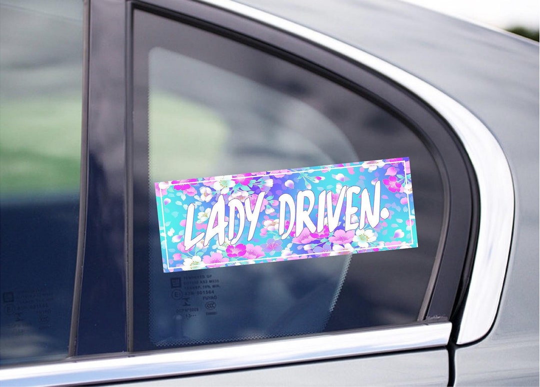 Lady Driven Sticker - Etsy