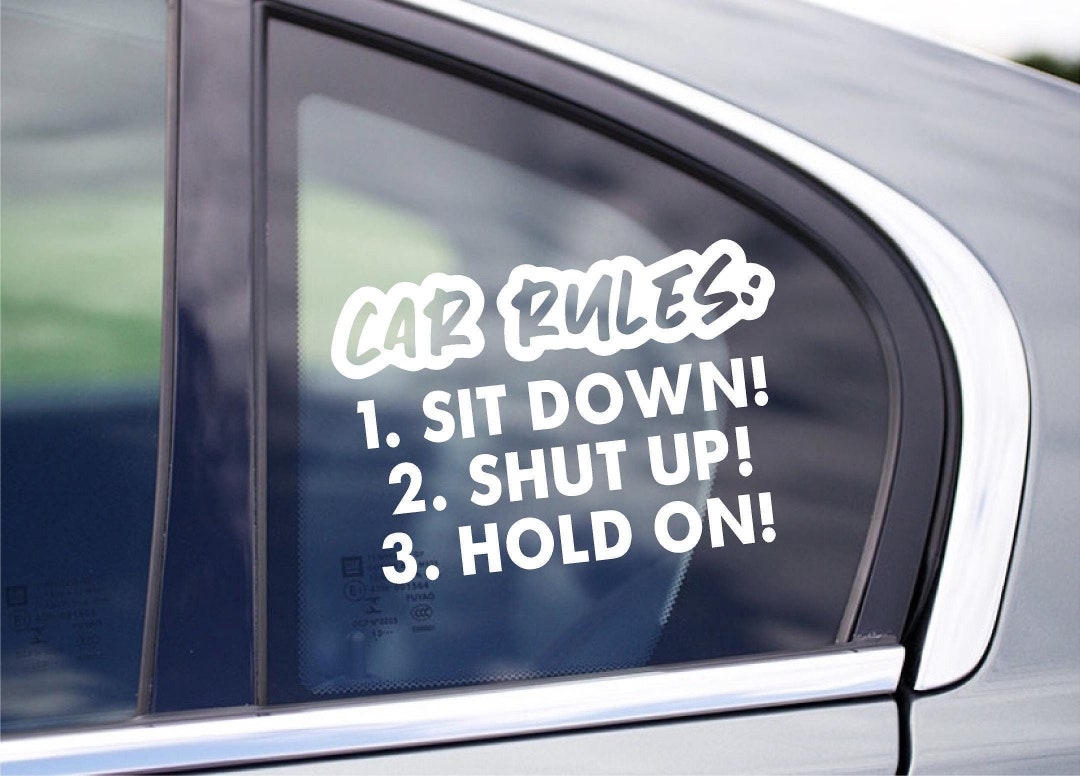 Car Rules Decal - Etsy