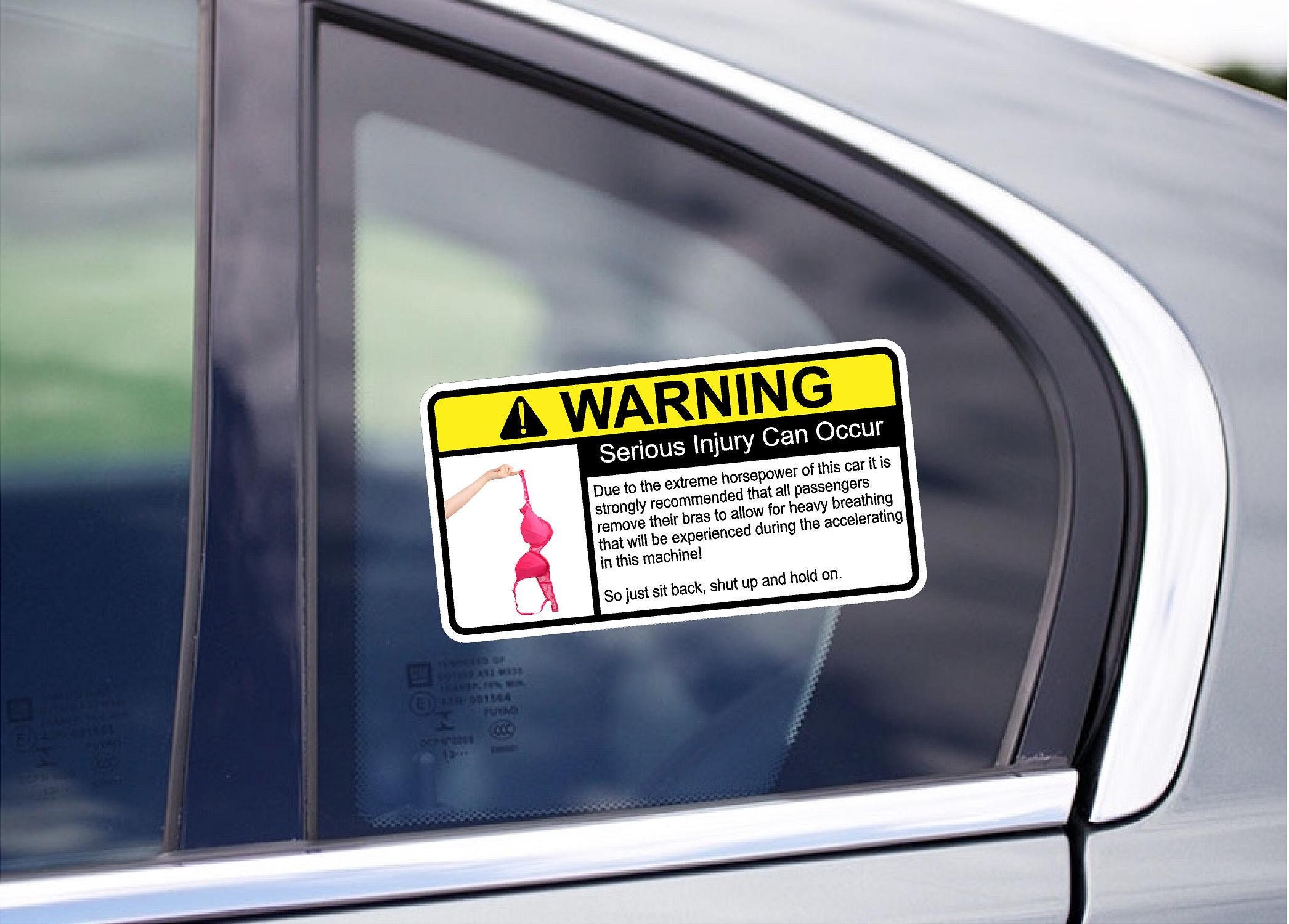 Bra Warning Sticker - Etsy