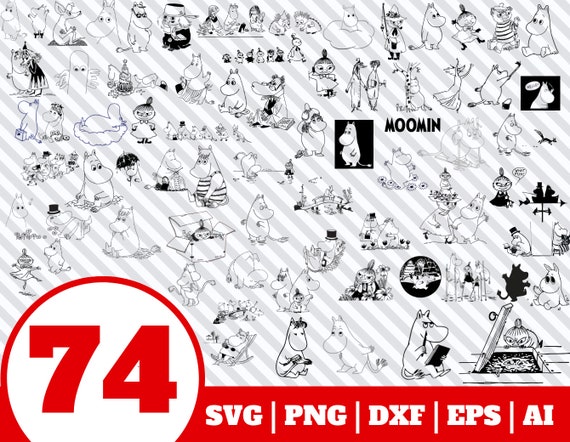 74 MOOMINS SVG BUNDLE Moomins clipart Moomins vector | Etsy