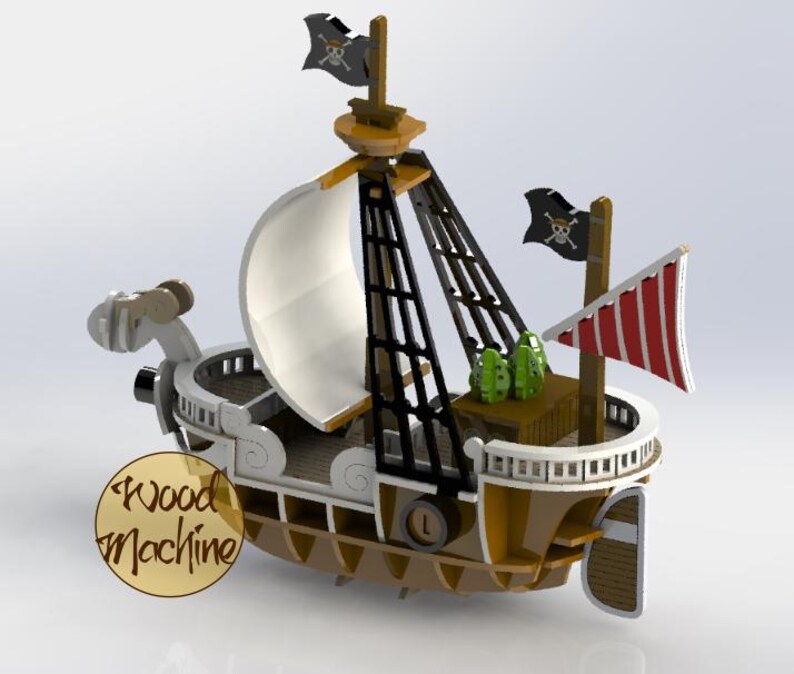 ONE PIECE BARCOS Pack 4 Elementos (RdWorks - Cdr - Dwg - Dxf - Pdf ...