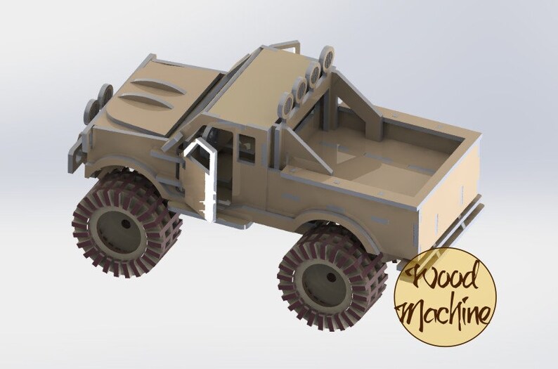 Monster Truck LaserCut RDworkd Solidworks Cdr Dxf Dwg Svg Pdf - Etsy México