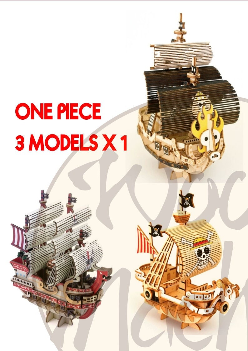 ONE PIECE BARCOS Pack 3 Elementos RdWorks Cdr Dwg Dxf Pdf Svg Ships ...