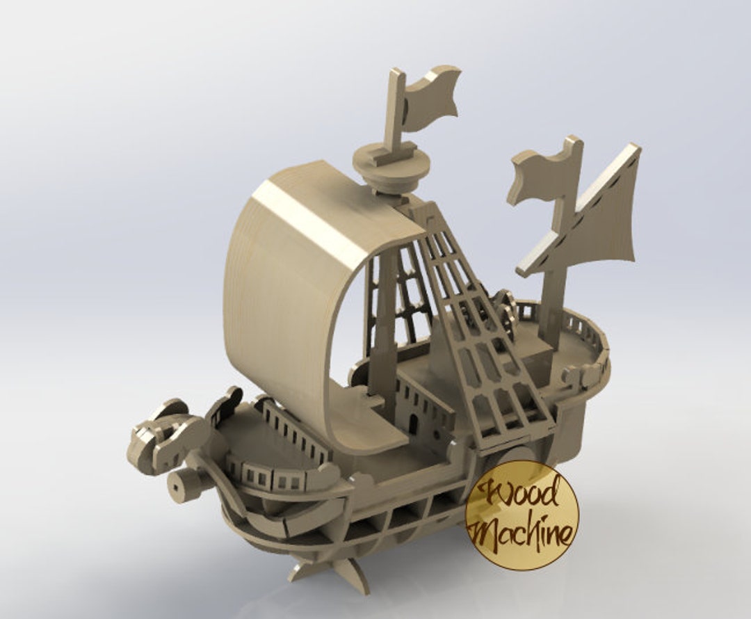 ONE PIECE Going Merry Ship Lasercut rdworks Cdr Dwg Dxf Pdf Svg - Etsy