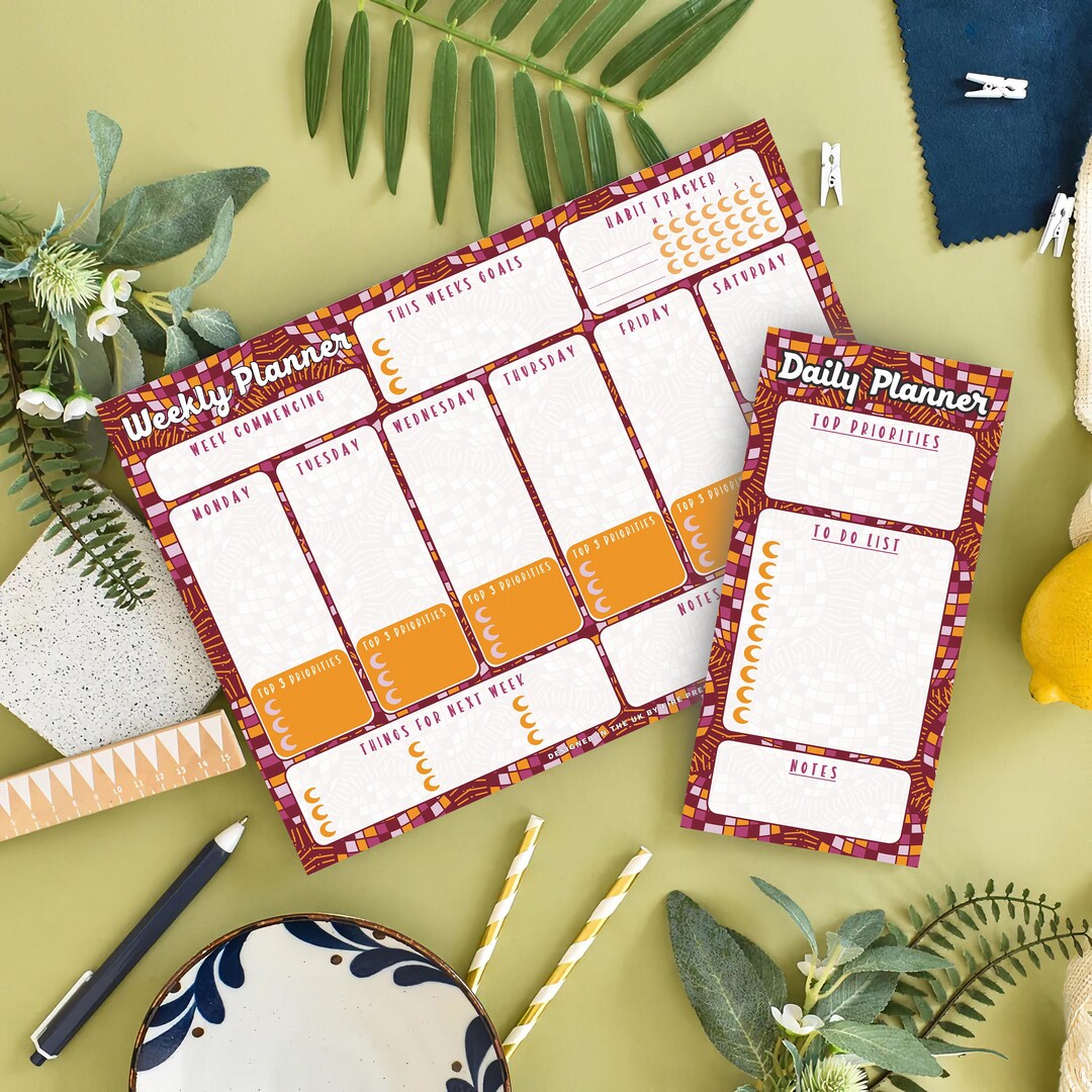 Weekly Planner Pad, Daily Planner Pad, Disco Diva, to Do List, Retro ...