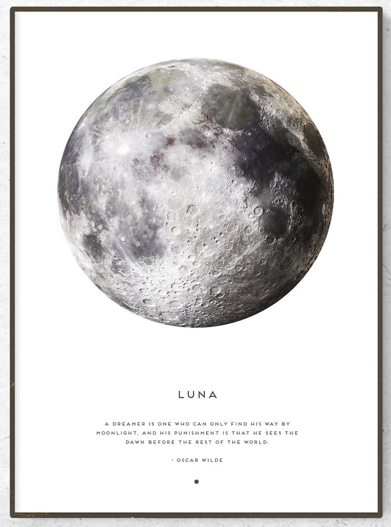 The Moon / Moon Poster / Luna / Astrology Poster / Planets / | Etsy UK