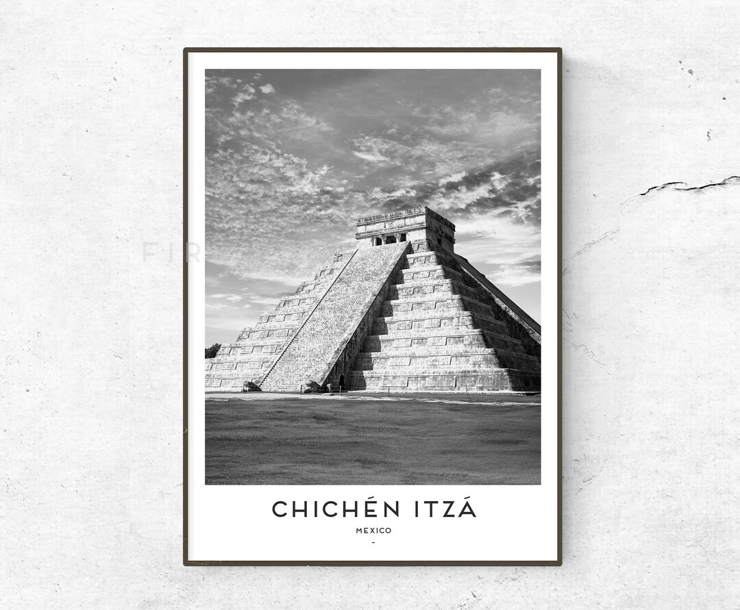 Chichen Itza Poster / Print / Mexico Travel Print / Travel Poster ...