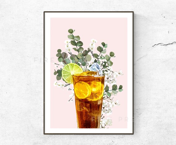 Long Island Iced Tea Poster / Print / Fashion Print / Cocktail - Etsy