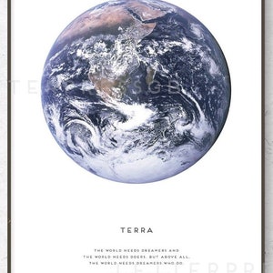 The Earth / Earth Poster / Terra / Astrology Poster / Planets - Etsy