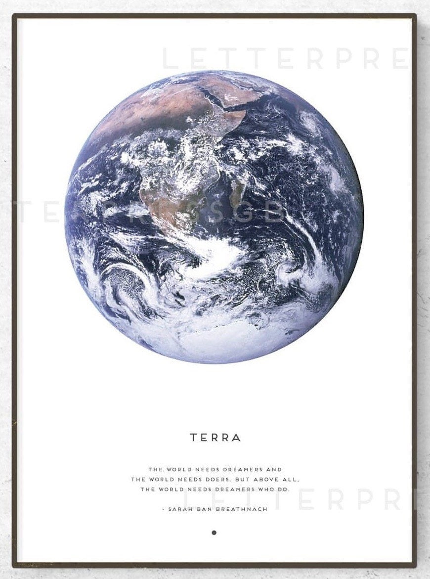 The Earth / Earth Poster / Terra / Astrology Poster / Planets - Etsy