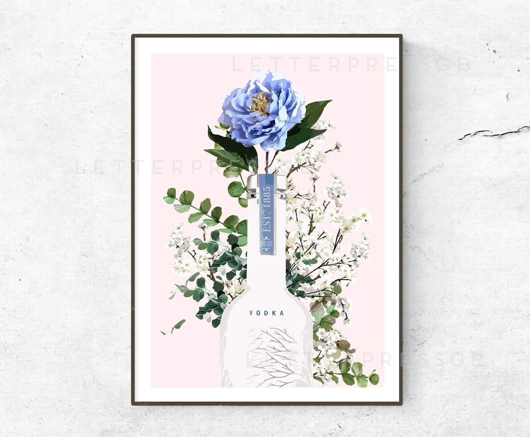 Vodka Poster / Print / Fashion Poster / Vodka Wall Art / Kitchen Poster ...