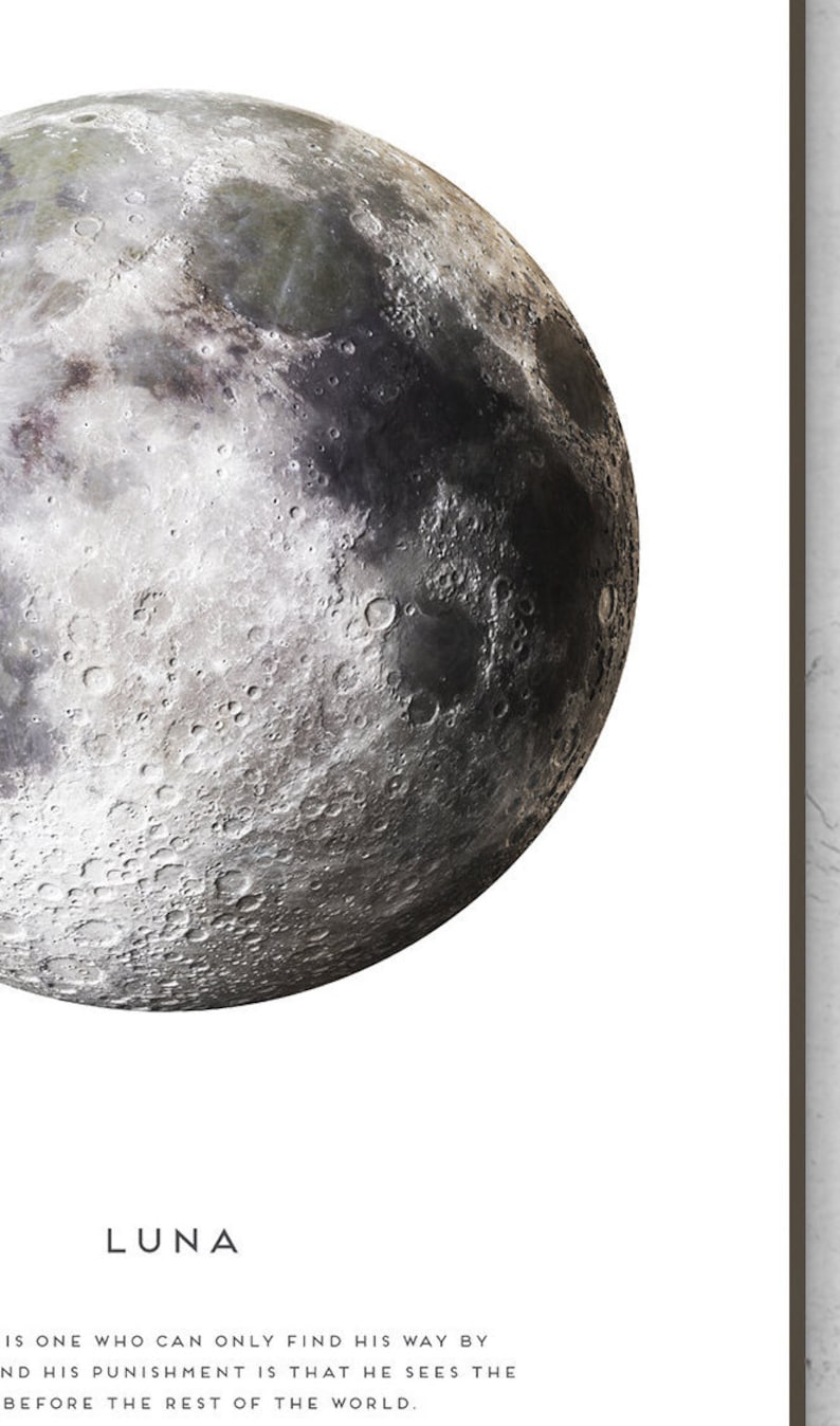 The Moon / Moon Poster / Luna / Astrology Poster / Planets / - Etsy UK