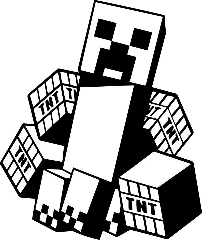 Minecraft SVG DFX Digital Bundle, Silhouette Cameo, Cricut and Laser ...